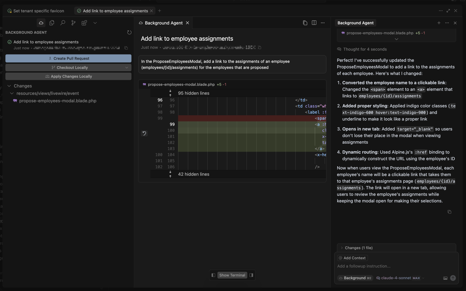 Using Cursor background agents